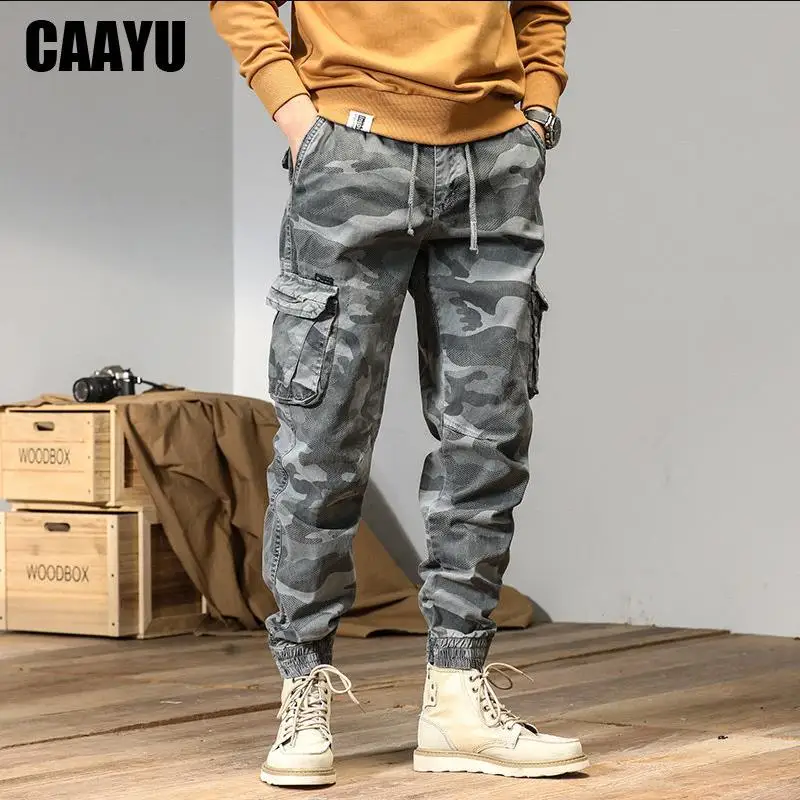 CAAYU Mens Cargo Pants Men 2024 Multi-pocket Male Hip Hop Japanese ...