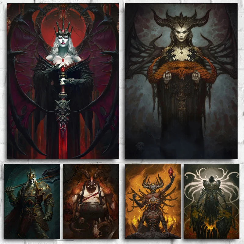 Diablo-Immortal-Game-Poster-Cover-Canvas-Prints-Modern-Painting-Living ...