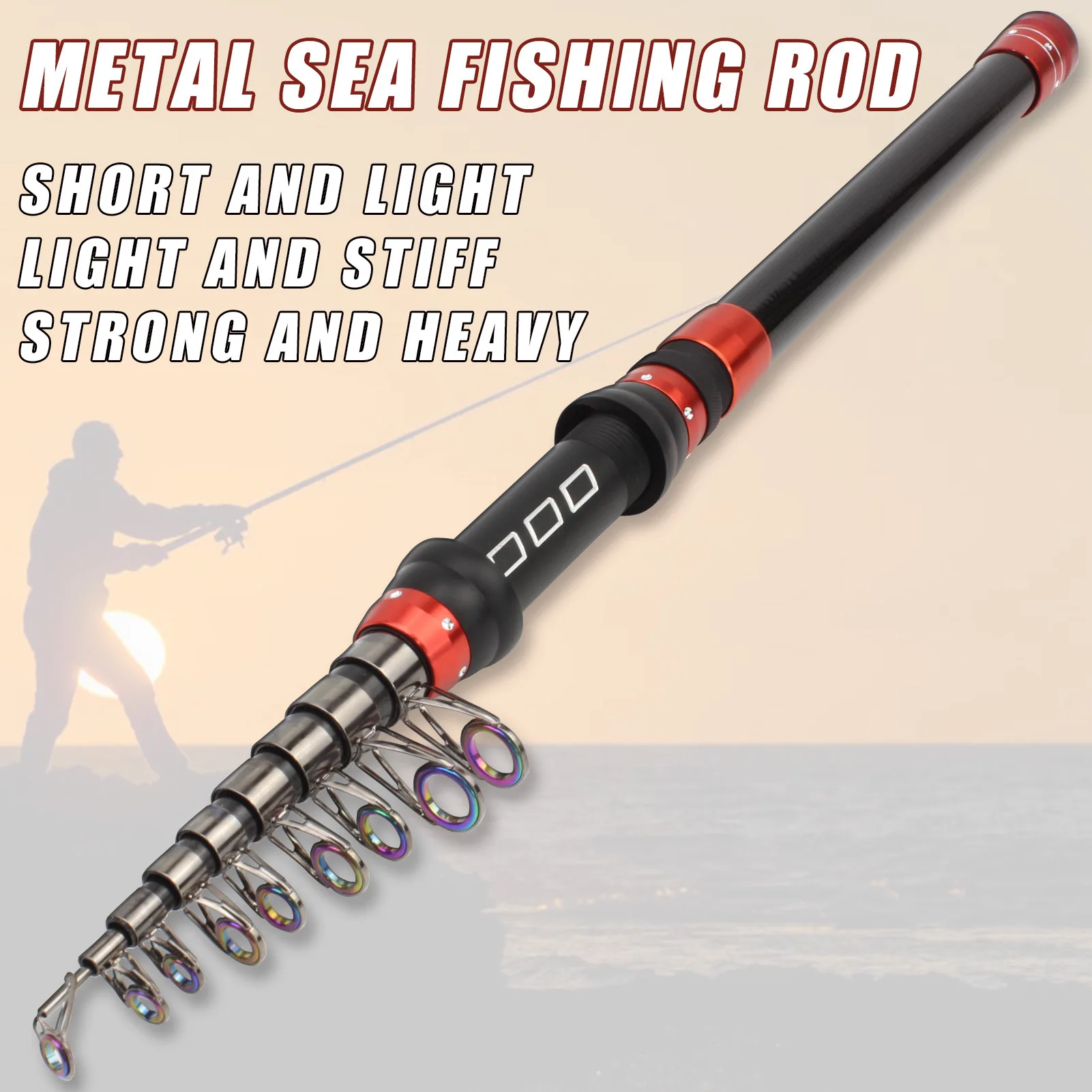 New-Shrink-Small-Sea-Fishing-Rod-canna-da-pesca-in-acciaio-al-carbonio ...