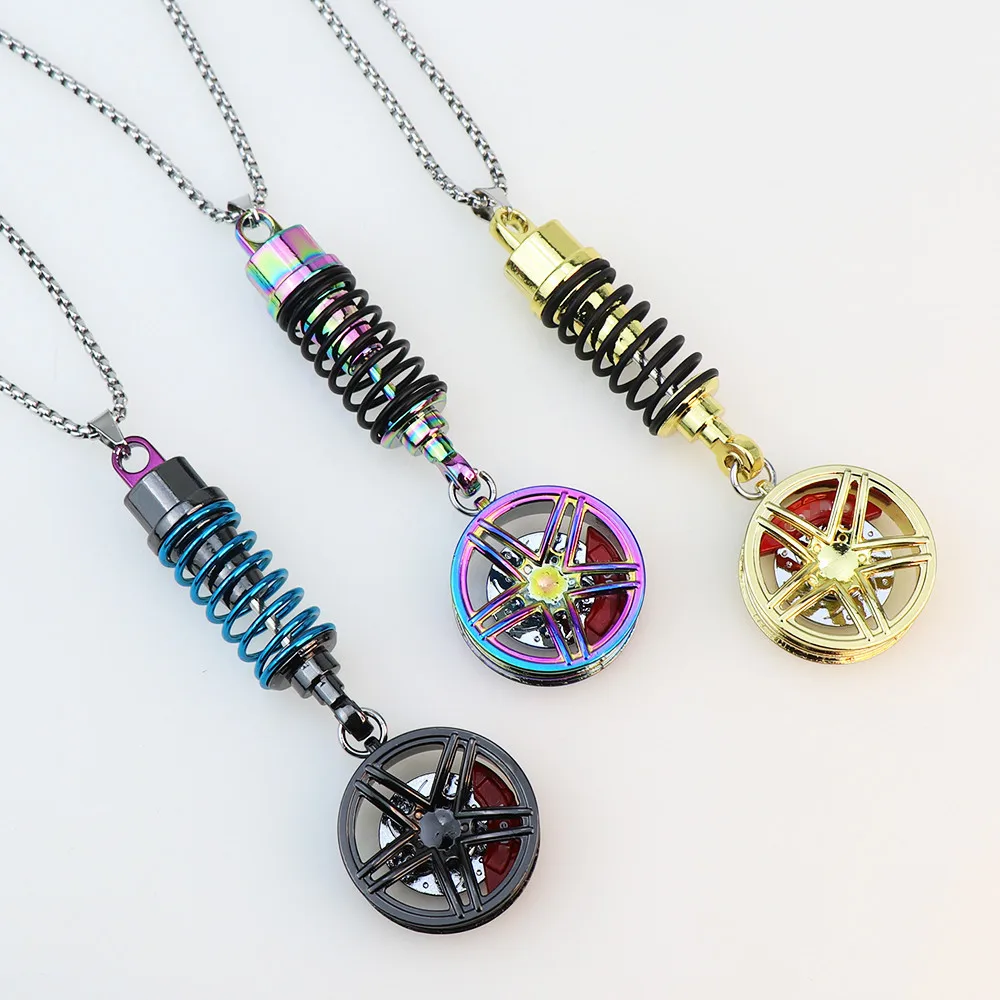 Hot-Sale-Car-Wheel-Hub-Pendant-Fashion-Shock-Absorber-Chain-Pendant ...