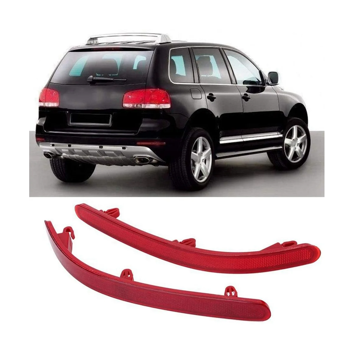 7L6945105A 7L6945106A Rear Bumper Reflector Warning Lights Car for ...