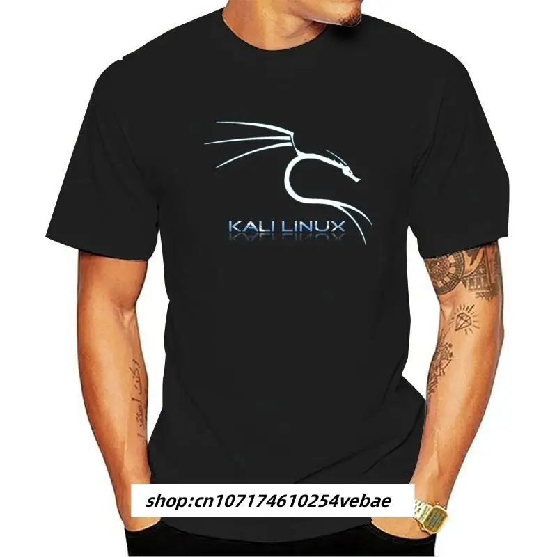 Kali-linux-drag-o-camiseta-masculina-algod-o-tshirt-ver-o-marca ...