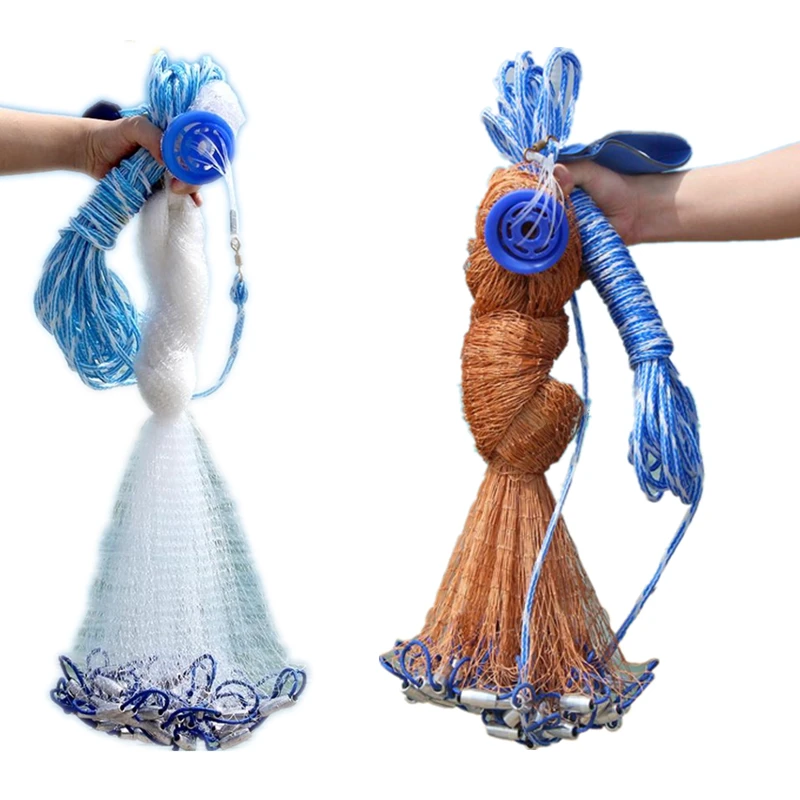 Finefish Hand Throw Fishing Net USA Style Cast Nets Fly Network Outdoor ...