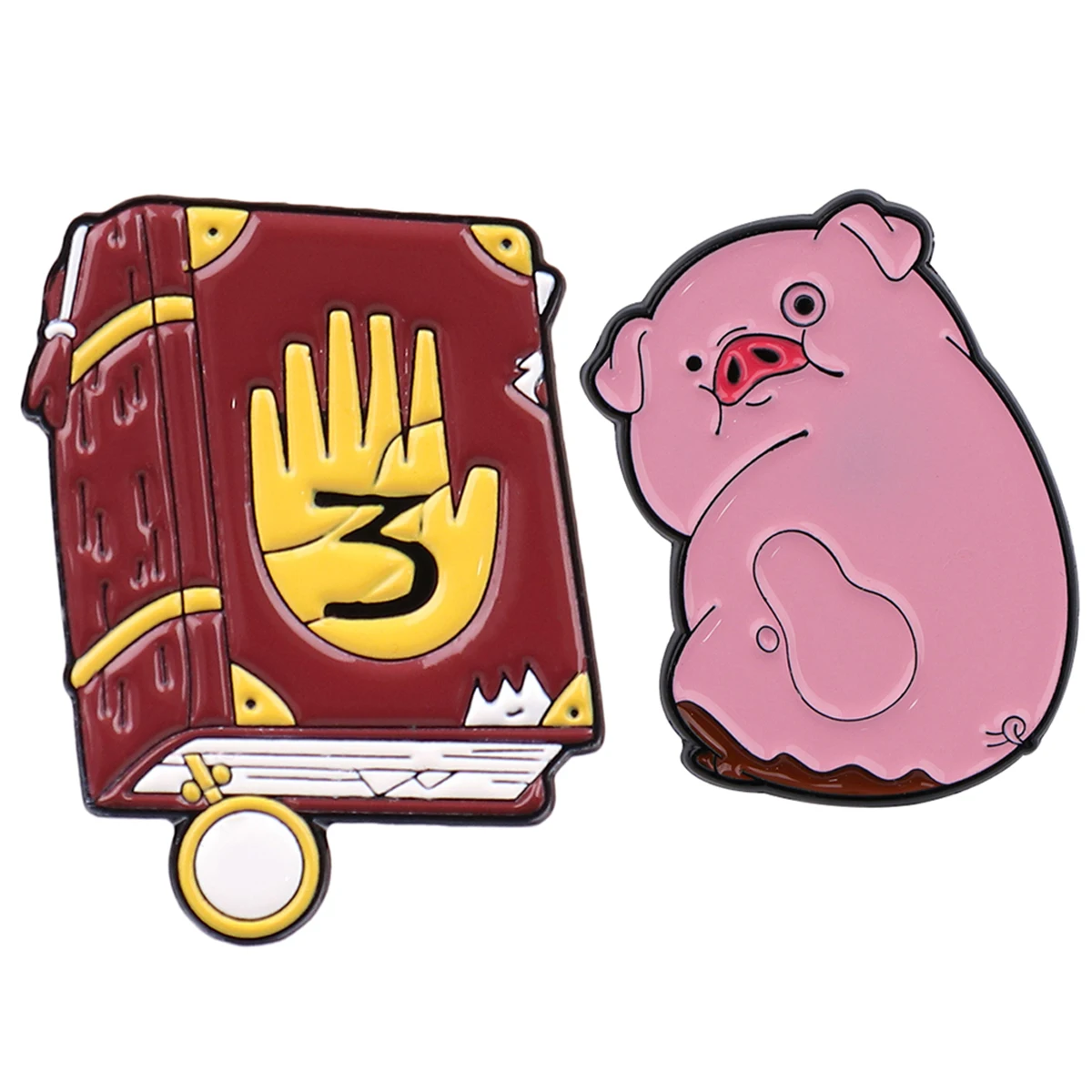 Funny Pig Enamel Pin Cartoon Brooch Pines Lapel Pins Badge on Backpack ...