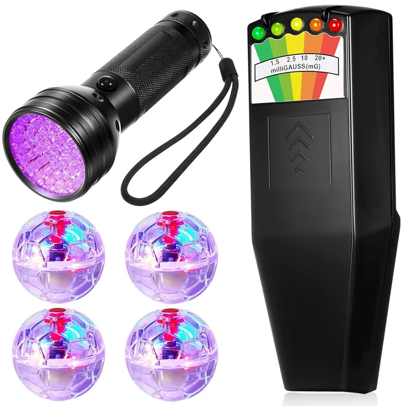 A23F-6Pcs Halloween Ghost Unting Equipment Kit Meter UV Flashlight ...