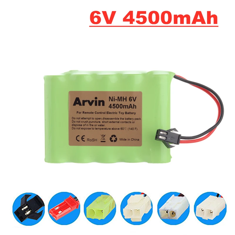 Upgrade-6V-NI-MH-rechargeable-Battery-6-0v-4500mah-ni-mh-For-Rc-toys ...