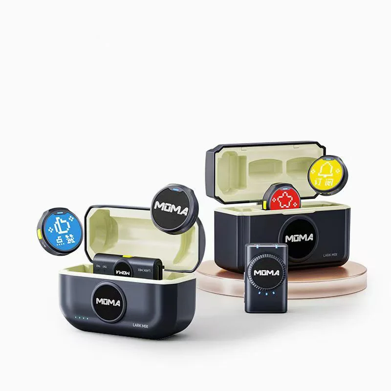 MOMA Microfone Lark MIX Botão Collar Clip Magnético Sem Fio Dupla ...