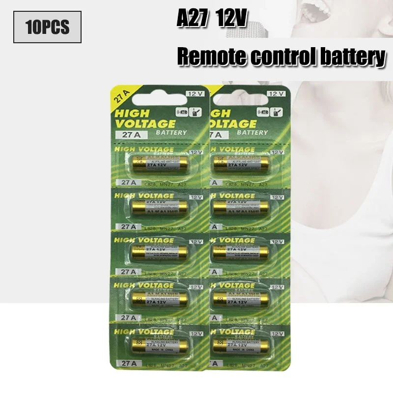 10PCS-27A-12V-dry-alkaline-battery-27AE-27MN-A27-for-doorbell-car-alarm ...