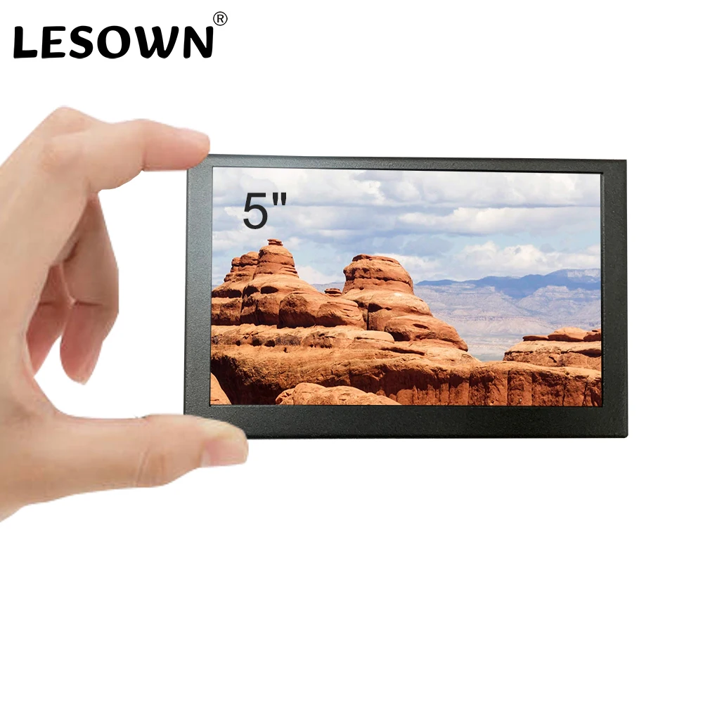 LESOWN-Small-Touchscreen-Monitor-5-inch-HDMI-with-Speakers-HD-800x480 ...