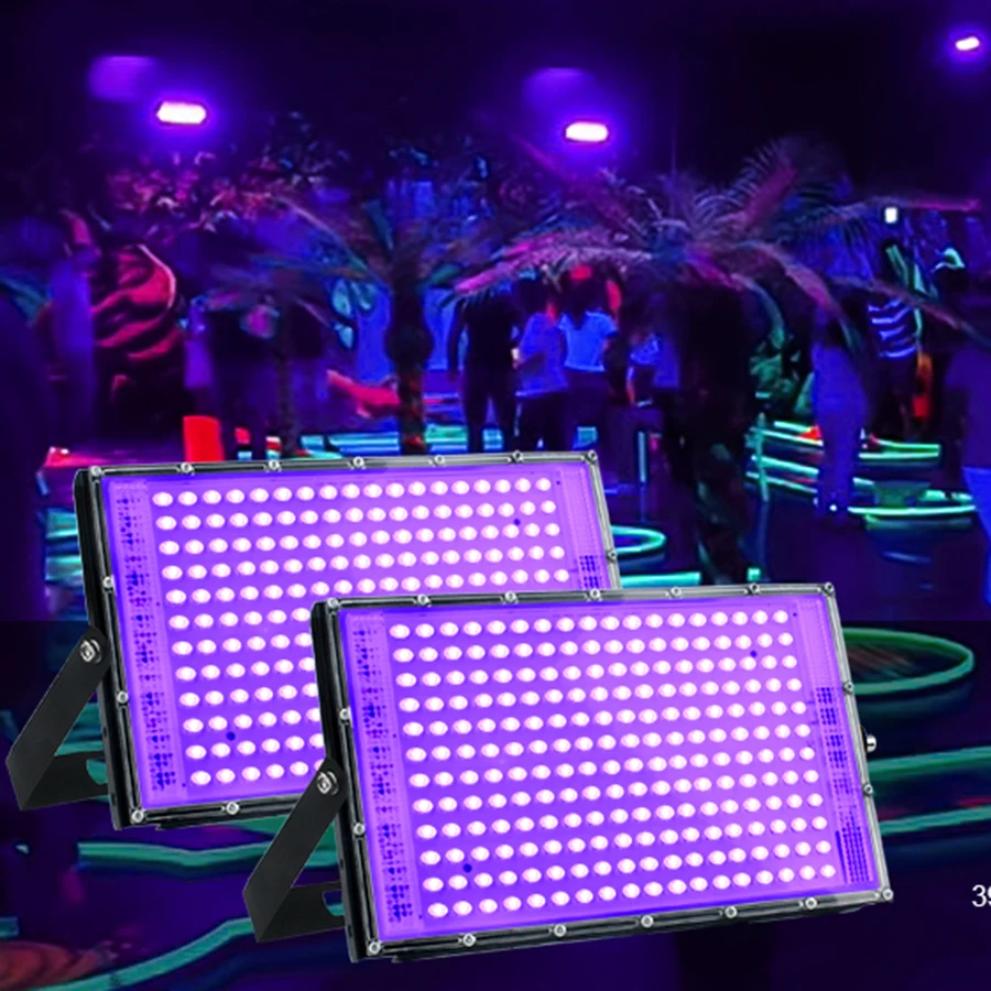 2 Pack 300W LED Blacklight 216 LED UV Black Lights for Glow Party IP65 ...