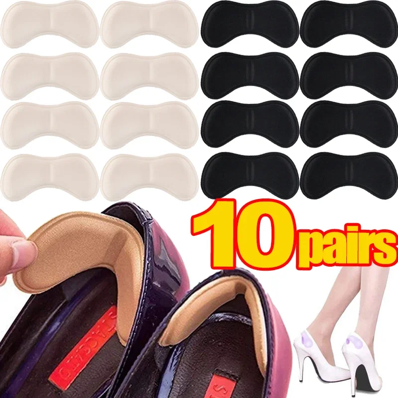 10Pairs-Heel-Insoles-Adjust-Sizing-Adhesive-Sponge-Insole-Patch-Women ...