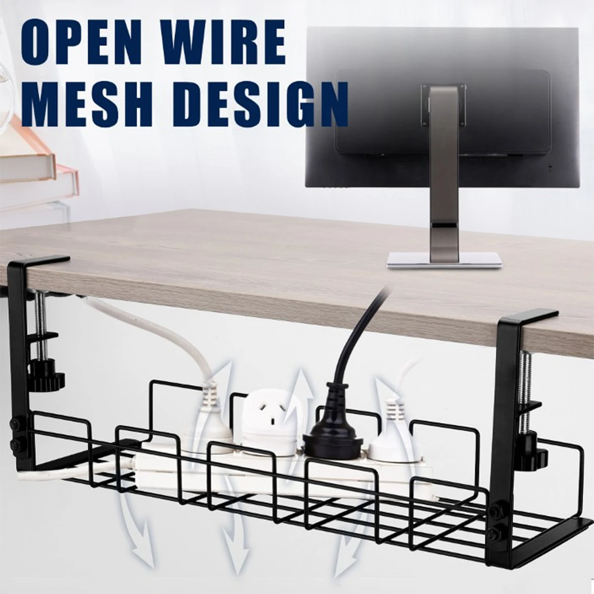 1pc-Under-Desk-Cable-Management-Tray-Organizer-For-Wire-Cord-Power ...