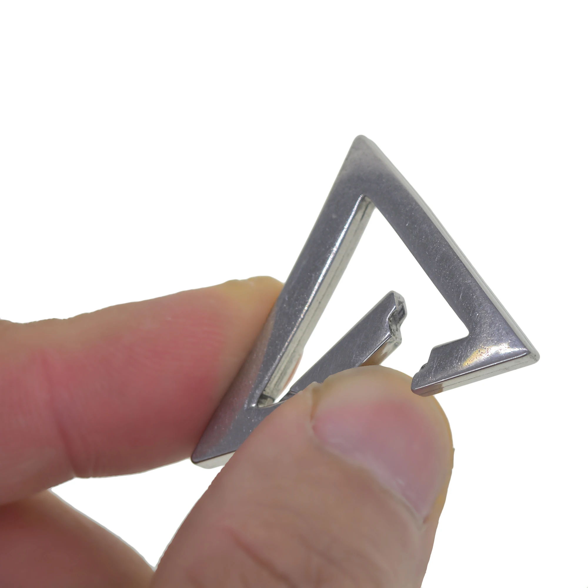 Unique-30mm-1-2inches-sharpe-square-wire-triangle-Fine-biker-stainless ...