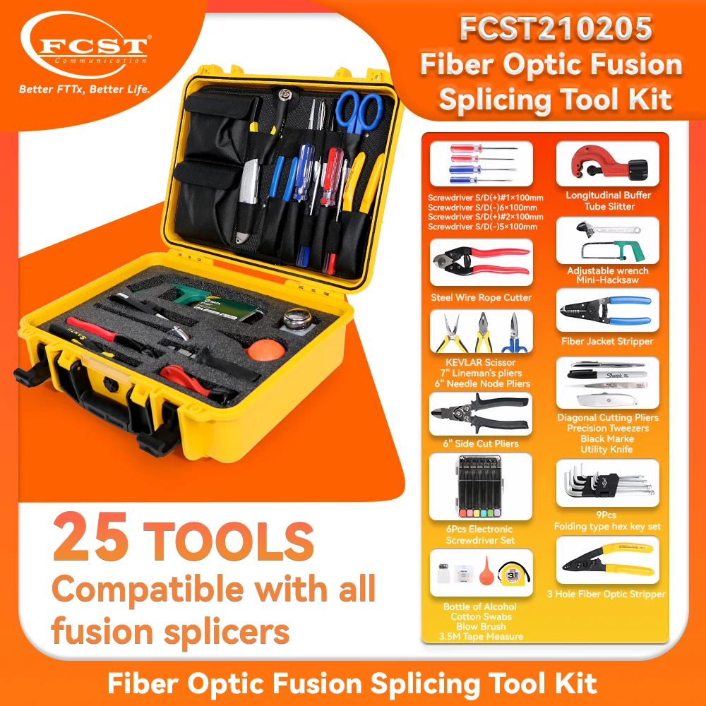 FCST-Fiber-Optic-Fusion-Splicing-Tool-Kit-For-FTTH-Network-Fiber-Optic ...