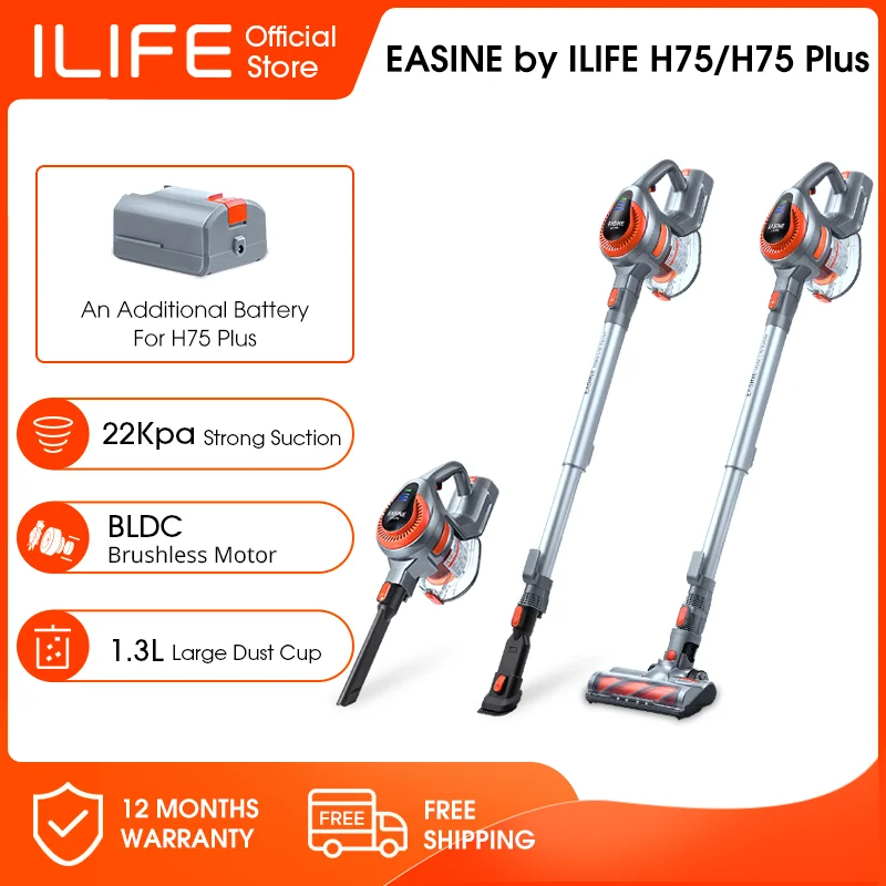 EASINE by ILIFE H75/H75PLUS Handheld Vacuum Cleaner, Cordless 22KPa ...