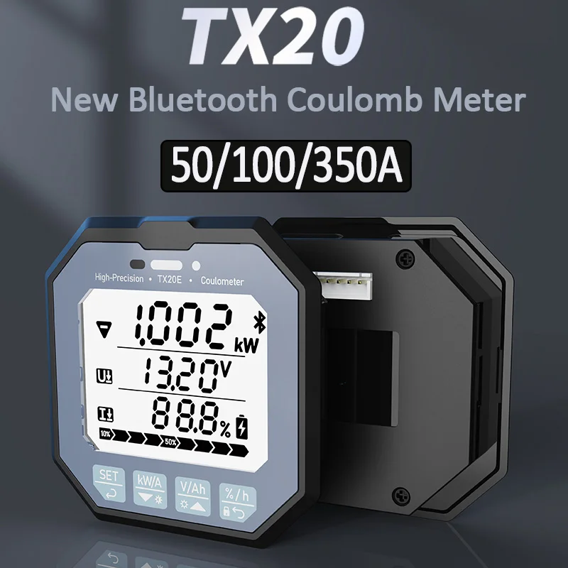 50A-100A-350A-TX20-Android-Bluetooth-Coulomb-Meter-Battery-Level ...