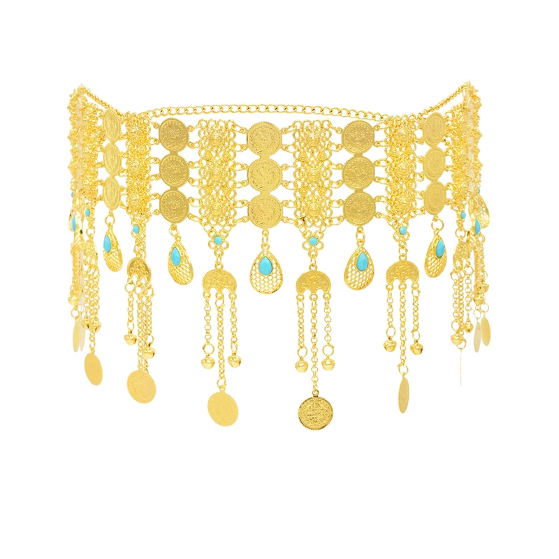 3-Multilayer-Women-Waist-Chains-Coin-Pendant-Tassel-Golden-Arab-Ethnic ...