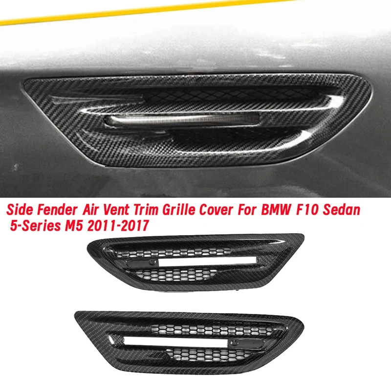 1Pair-Car-Side-Fender-Air-Vent-Trim-Cover-For-BMW-F10-Sedan-5-Series-M5 ...