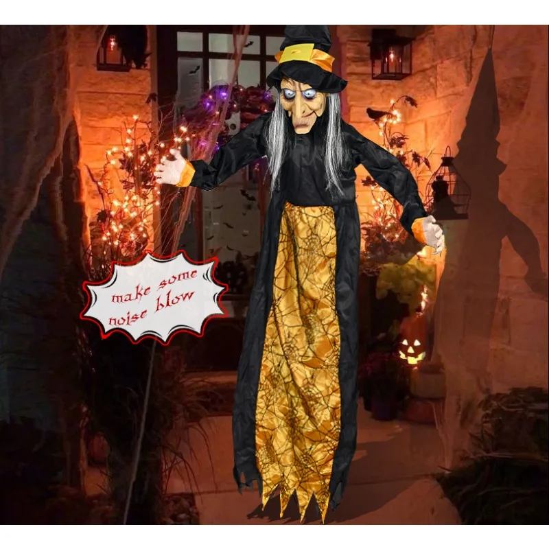 1-Witch-Haunted-Prop-Eerie-Voice-Controlled-Halloween-Illuminated ...