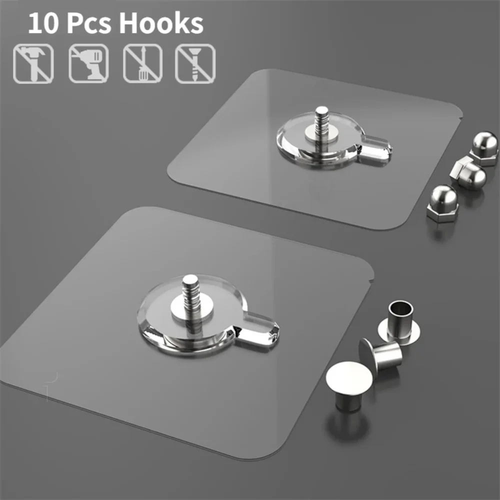 10pcs-Adhesive-Wall-Hook-For-Frame-Strong-Poster-Screw-Stickers-Wall ...