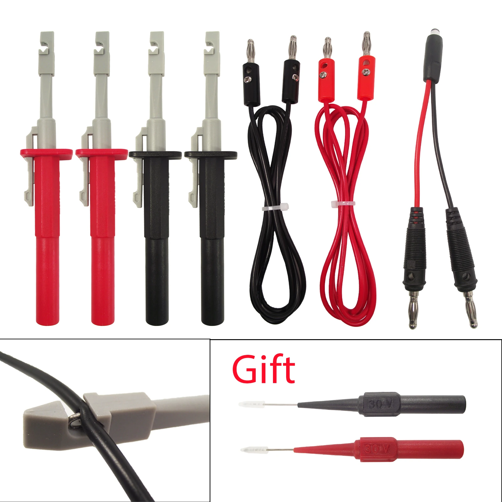 7pcs/set Test Clip Safety Power Probe Clip Insulation Piercing Probes ...