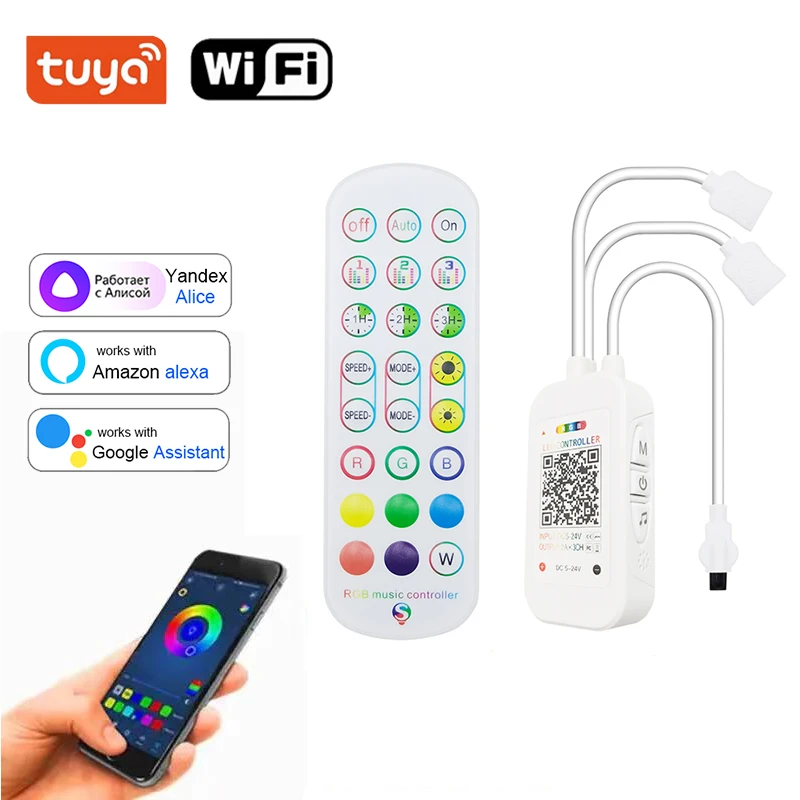 RGB-Controler-12V-4-Pin-Tuya-Bluetooth-Wifi-RGB-Led-Controller-12V-RGB ...