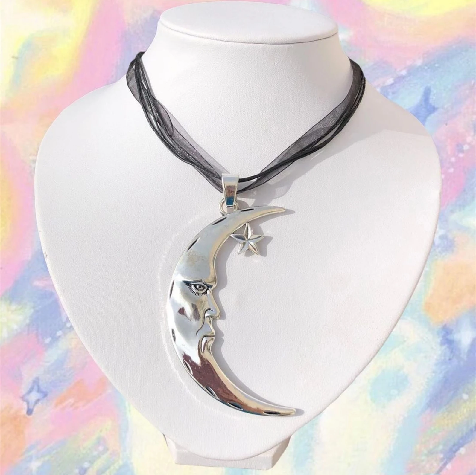 Hyperbole-Hip-Hop-Metal-Moon-Star-Pendant-Necklaces-for-Women-Unisex ...