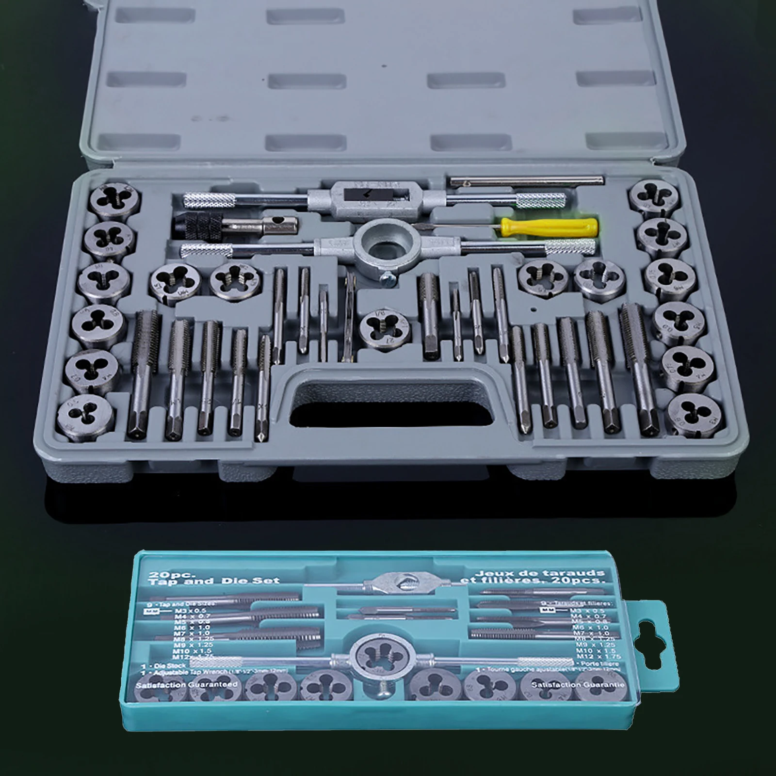 Metric-Tap-And-Die-Set-M3-M12-Male-Thread-Screw-Threading-Tool-Kit ...