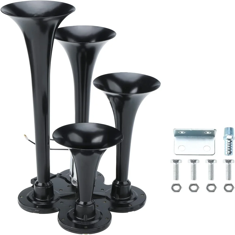 150dB-4-Trumpets-Car-Horns-For-Boat-Train-Car-Vehicle-12V-24V-Multi ...