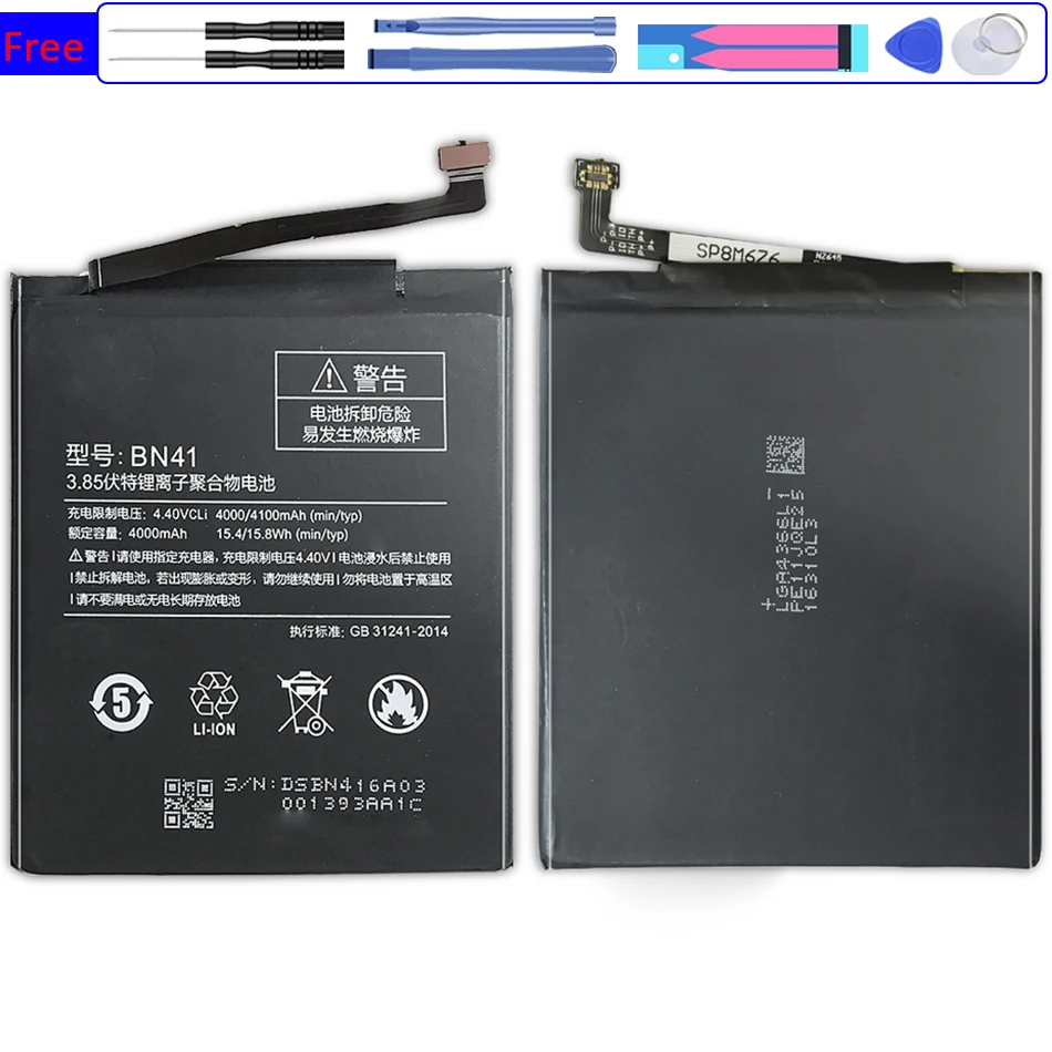 BN41 BN43 배터리, Xiaomi Redmi Note 4 MTK Helio X20/Redmi Note 4X Pro 4G ...