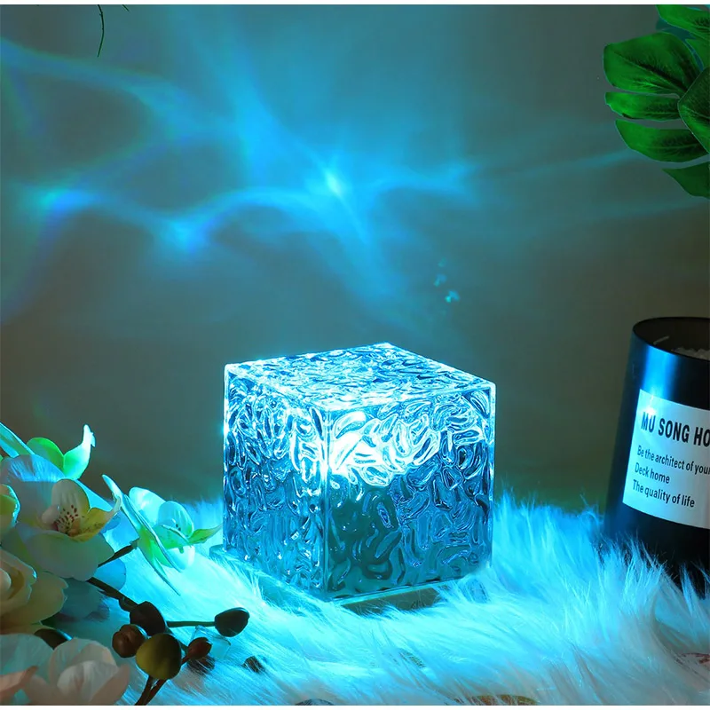 LED-Light-Dynamic-Water-Ripple-Night-Light-Bedroom-Ambient-Light-Wall ...