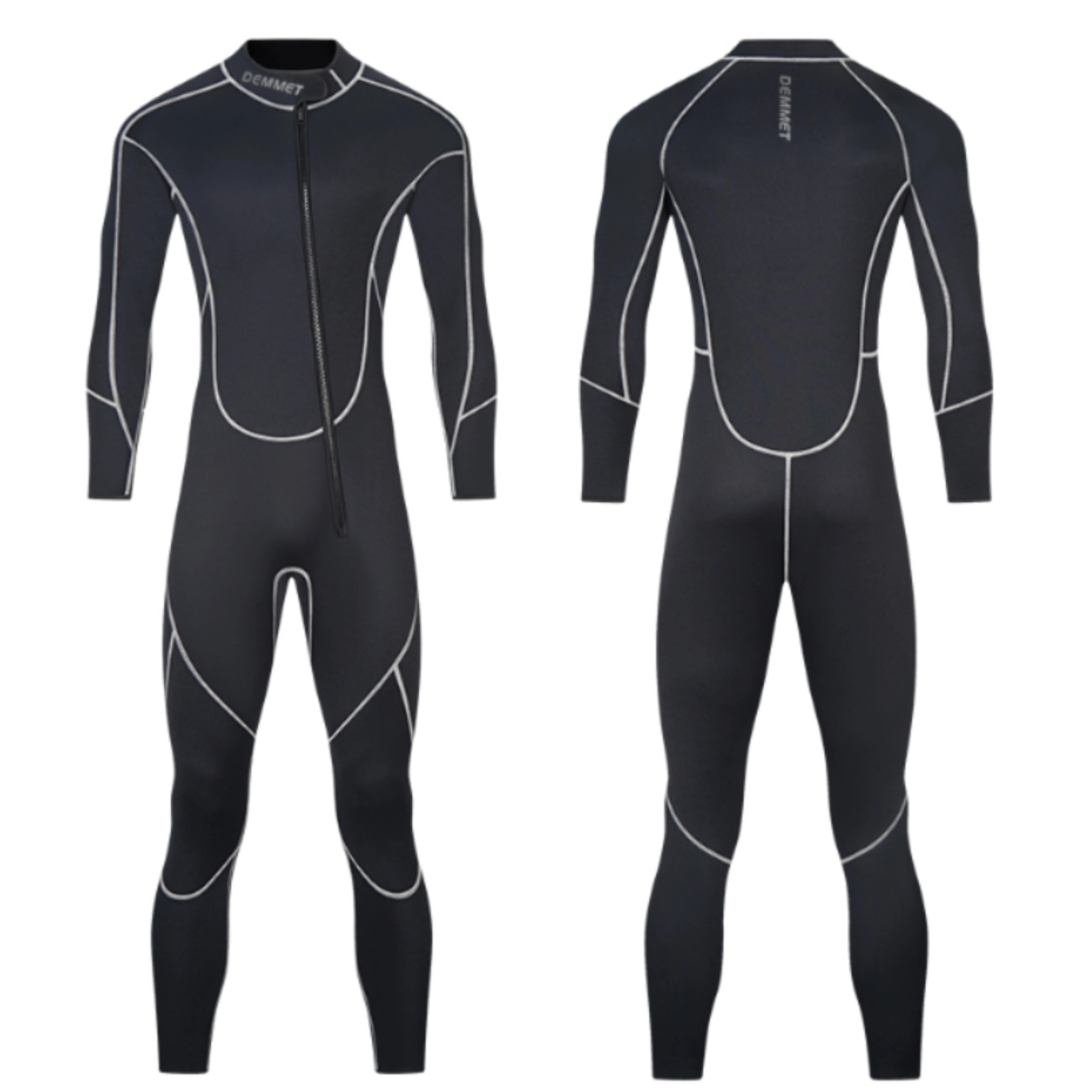 DEMMET Men's Wetsuit 3mm Neoprene Wet Suits in Cold Water Full Body for ...