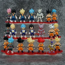 21pcs/lot Dragon Ball Mini Figure Super Saiyan Goku Vegeta Action ...