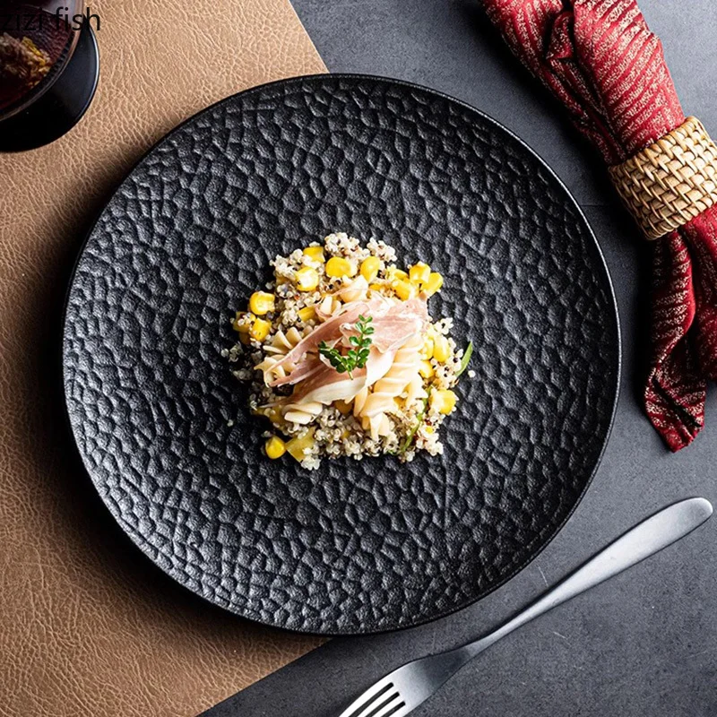 Matte Ceramic Plate Steak Plate Pasta Dish Dessert Salad Plate Serving ...