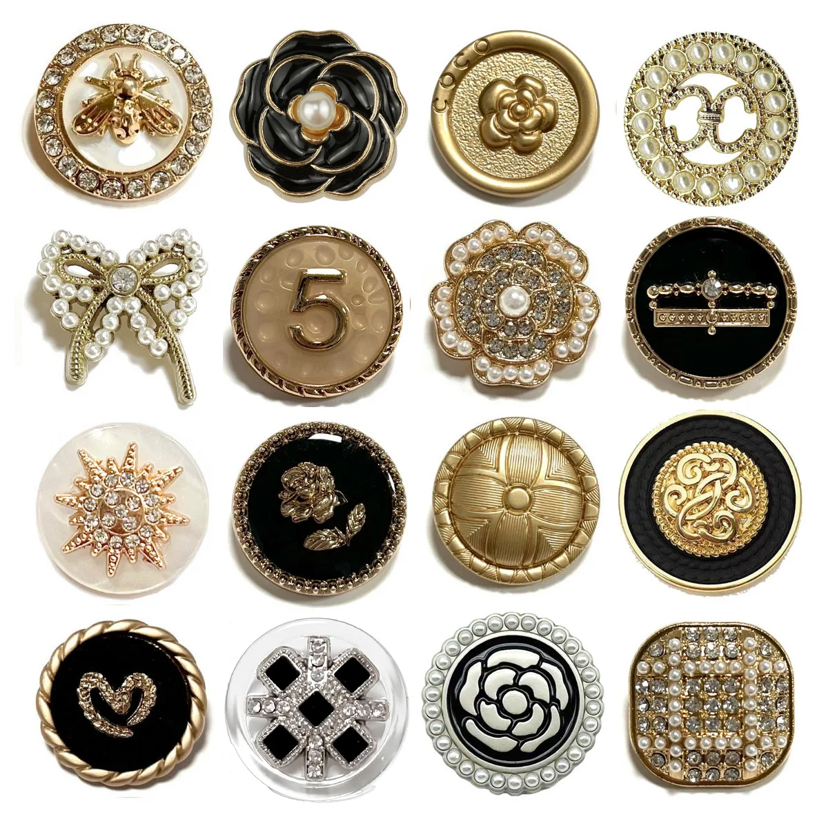 6pcs-High-end-Design-Round-Metal-Luxury-Brand-Sewing-Button-For ...