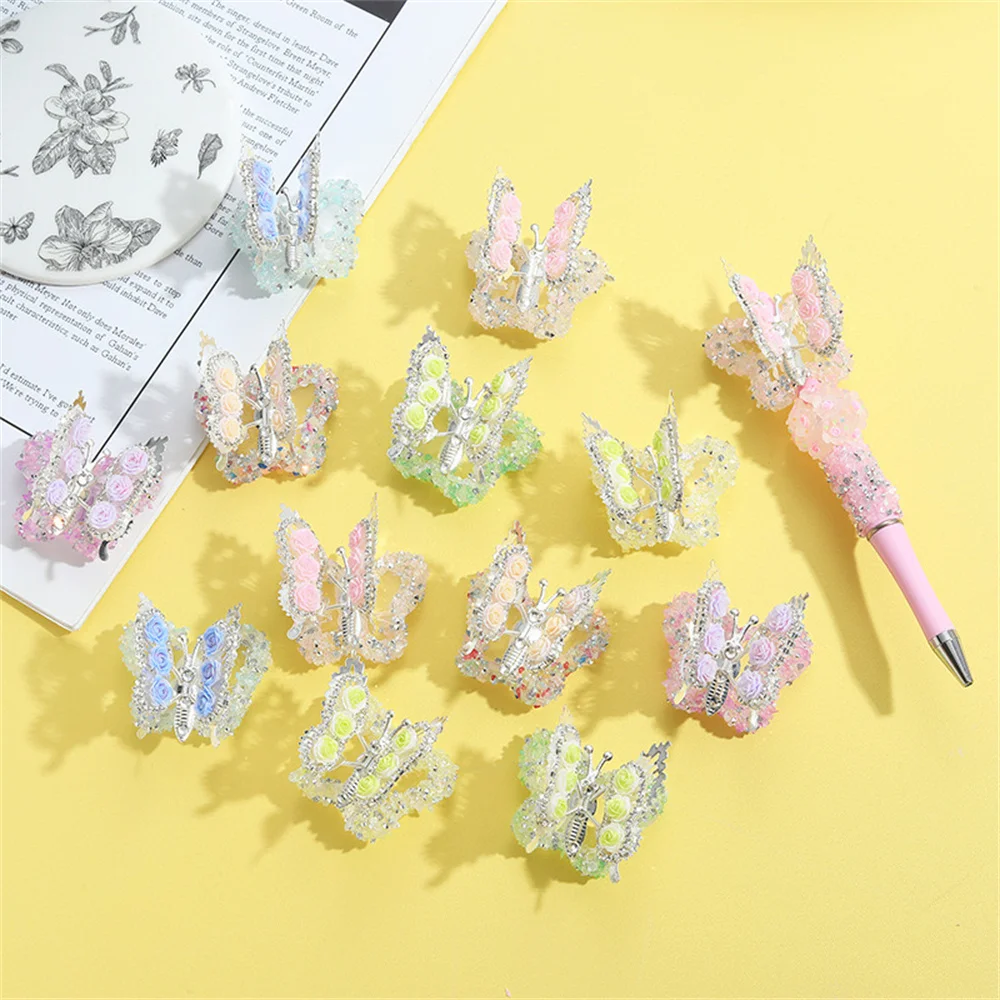 Beading-Material-Girl-Pink-Butterfly-Flower-Sweet-New-Handmade ...