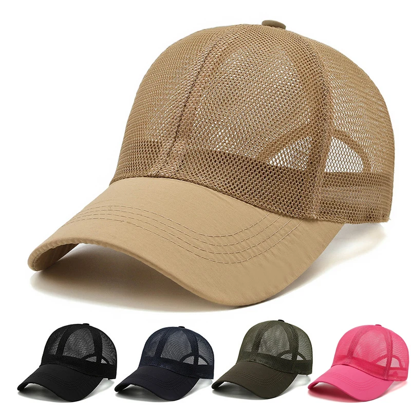 Unisex-Mesh-Baseball-Hat-Summer-Breathable-Large-Brim-Sun-Hat-Outdoor ...