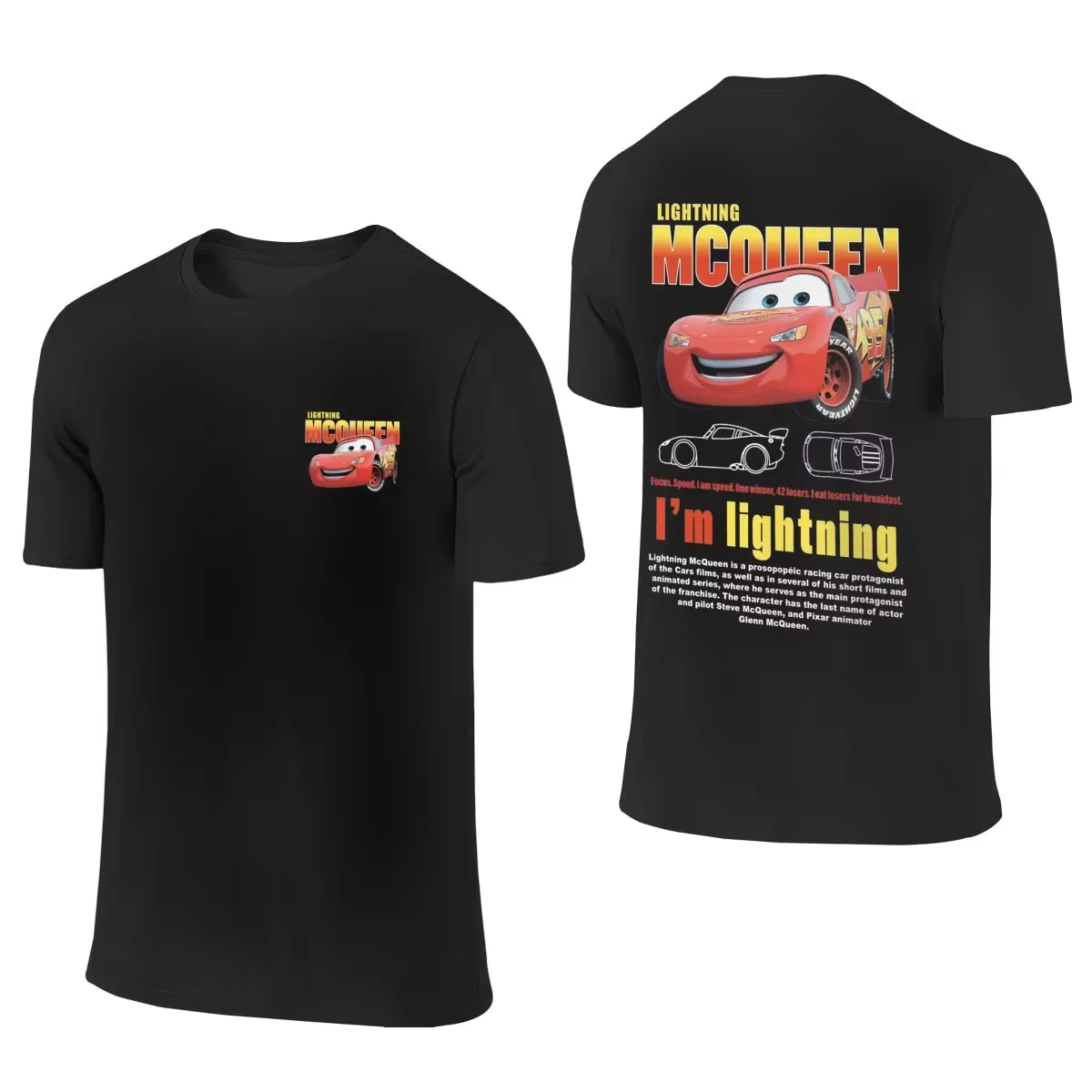 Camisetas-con-estampado-de-Rayo-Mcqueen-para-hombre-camisa-de-manga ...