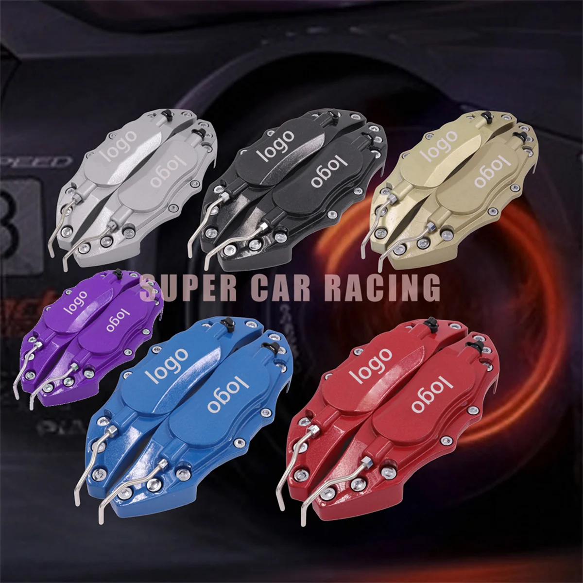 Car Tire Disc Brake Caliper Cover 3d Aluminum Car Styling Universal ...