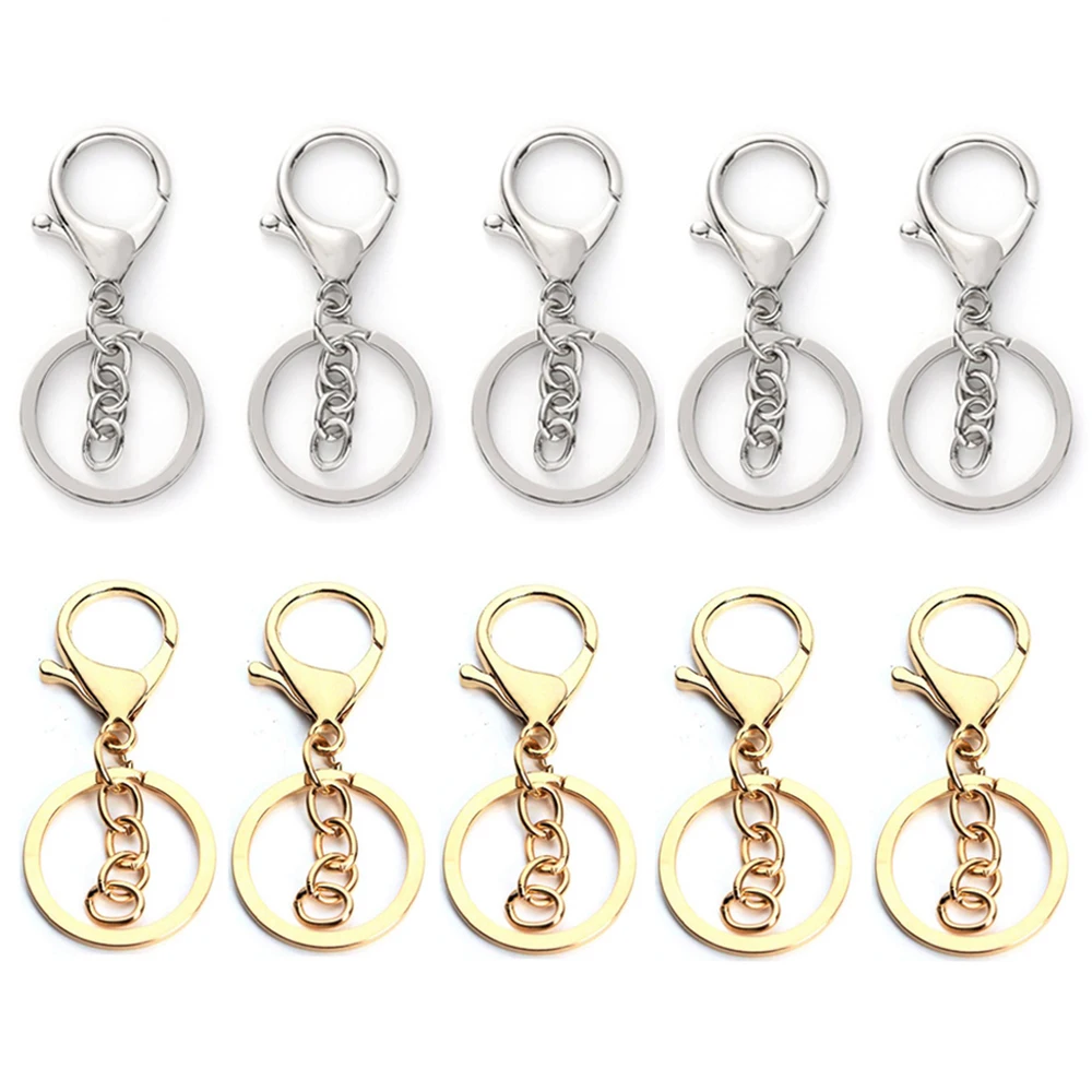 10Pcs-Lobster-Claw-Clasps-Key-Chain-Swivel-Clasps-Hook-Clips-Jump-Ring ...