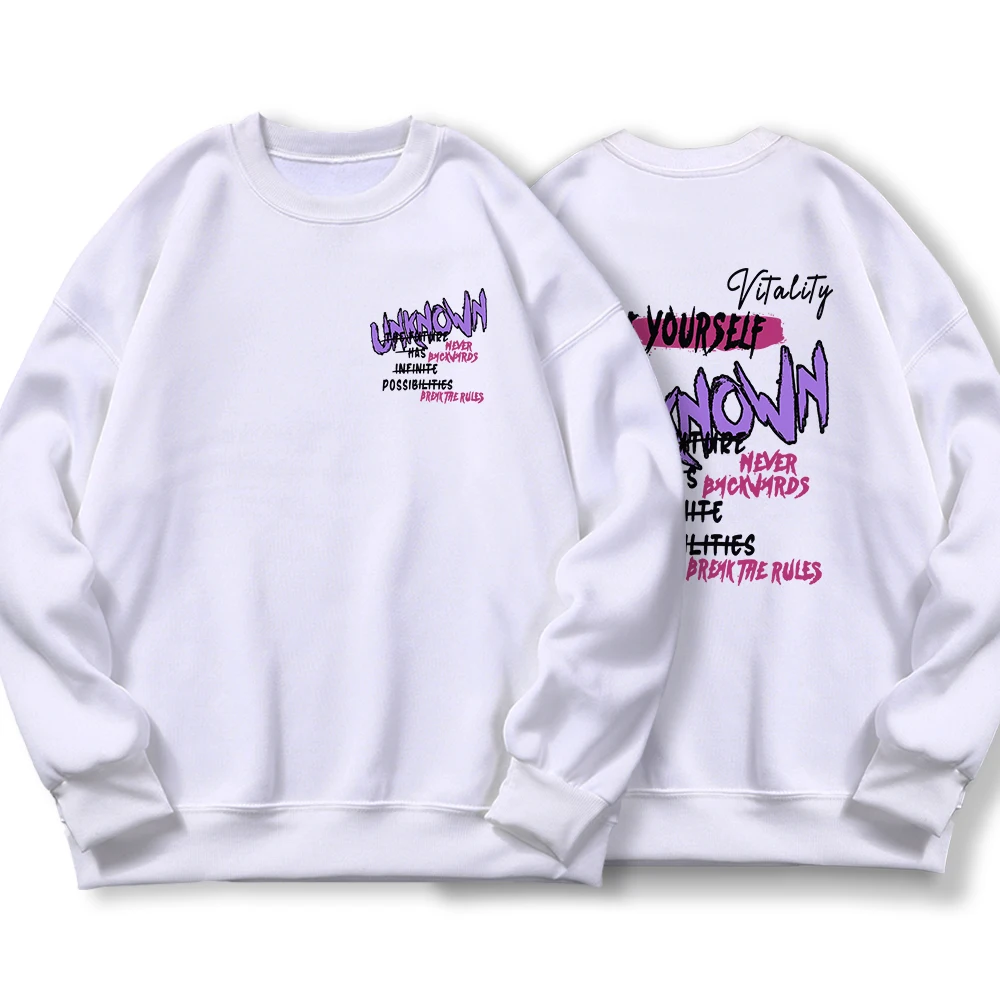 Be-Yourself-Unknown-Colorful-Word-Printing-Mens-Sweatshirt-Casual-Loose ...