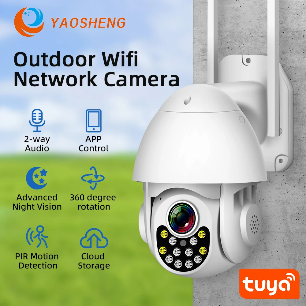 Tuya-Cam-ra-de-surveillance-ext-rieure-PTZ-IP-WiFi-HD-2MP-1080p ...