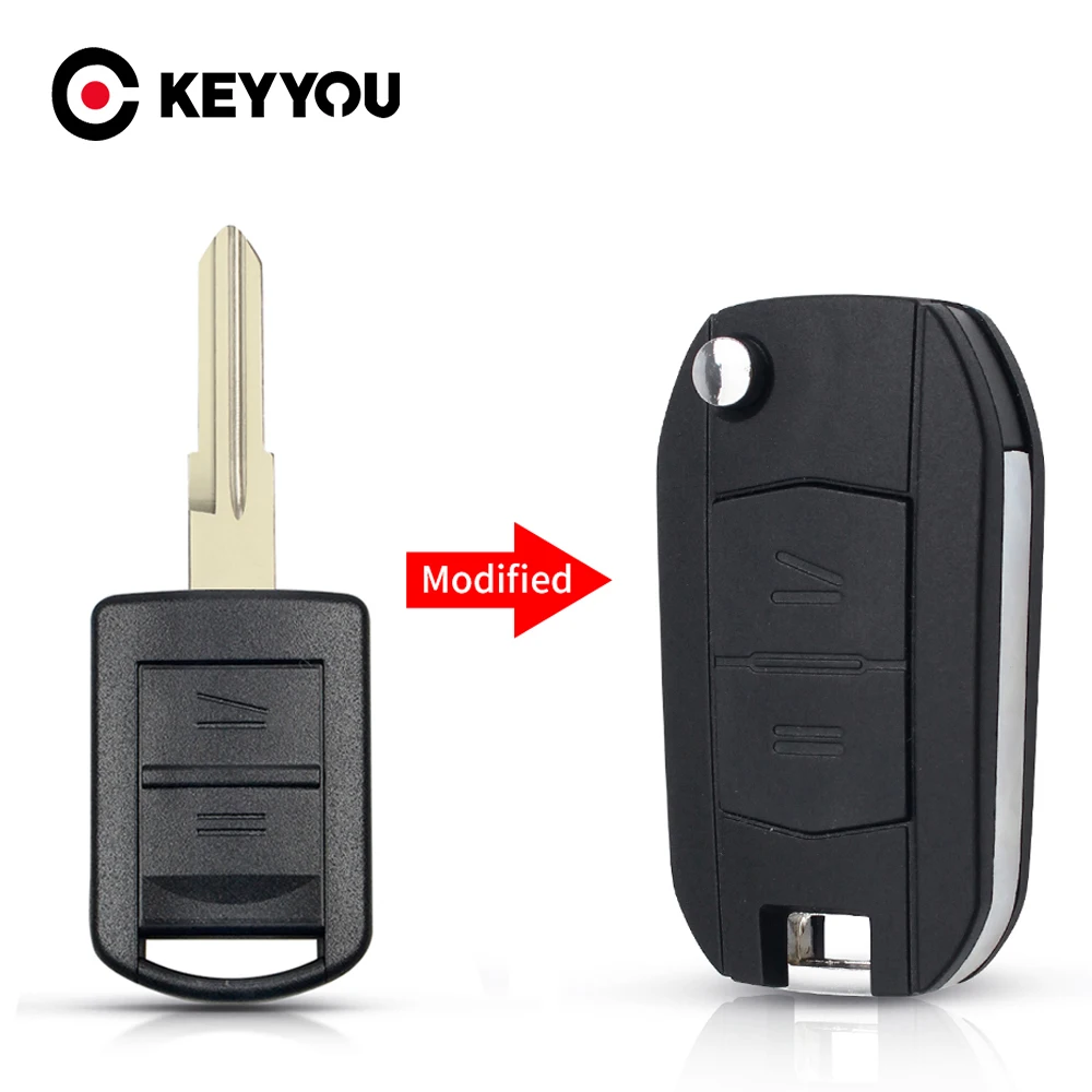 KEYYOU Modified Car Key For Vauxhall Opel Corsa C Combo Tigra Meriva ...