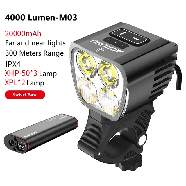 New Mountain Bike Light 5000 Lumens Bike Lights for Night Ridind 20000 ...