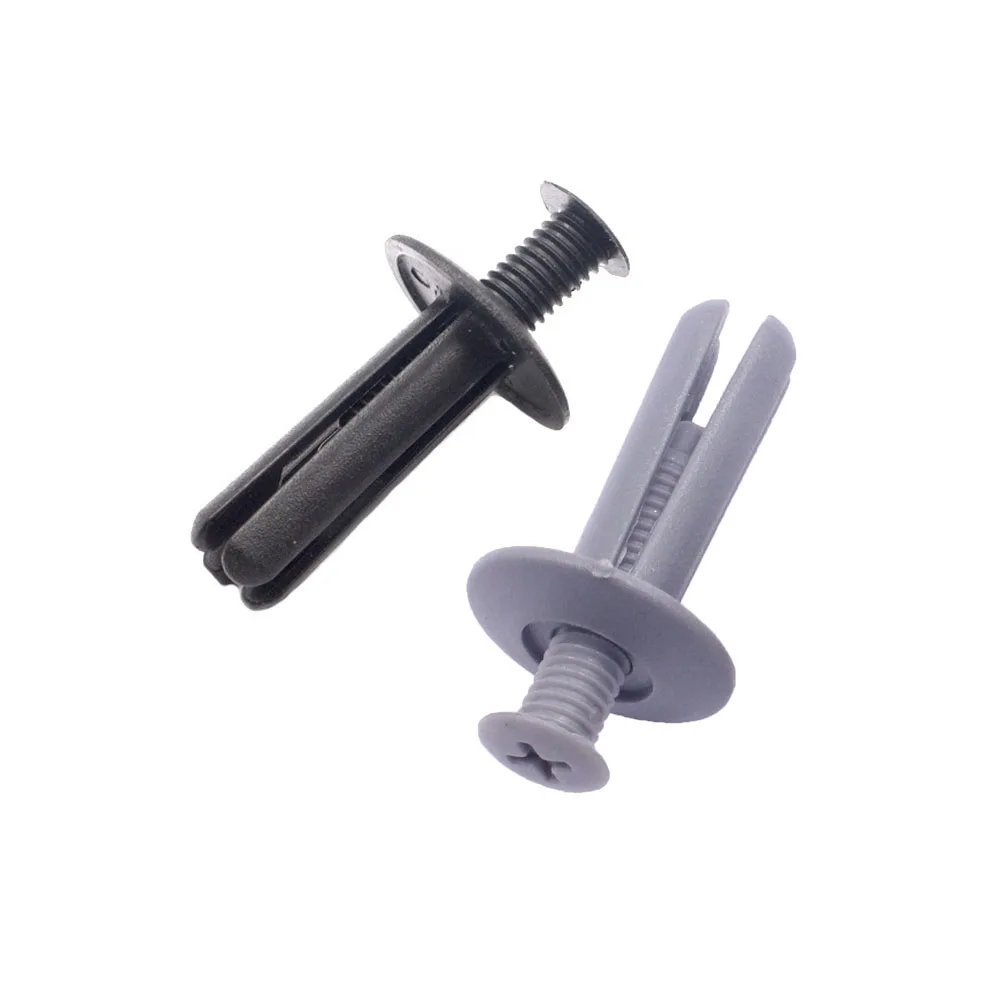 100PCS 8mm Hole Black Gray Car Rivet Universal Purpose Push in Clips ...