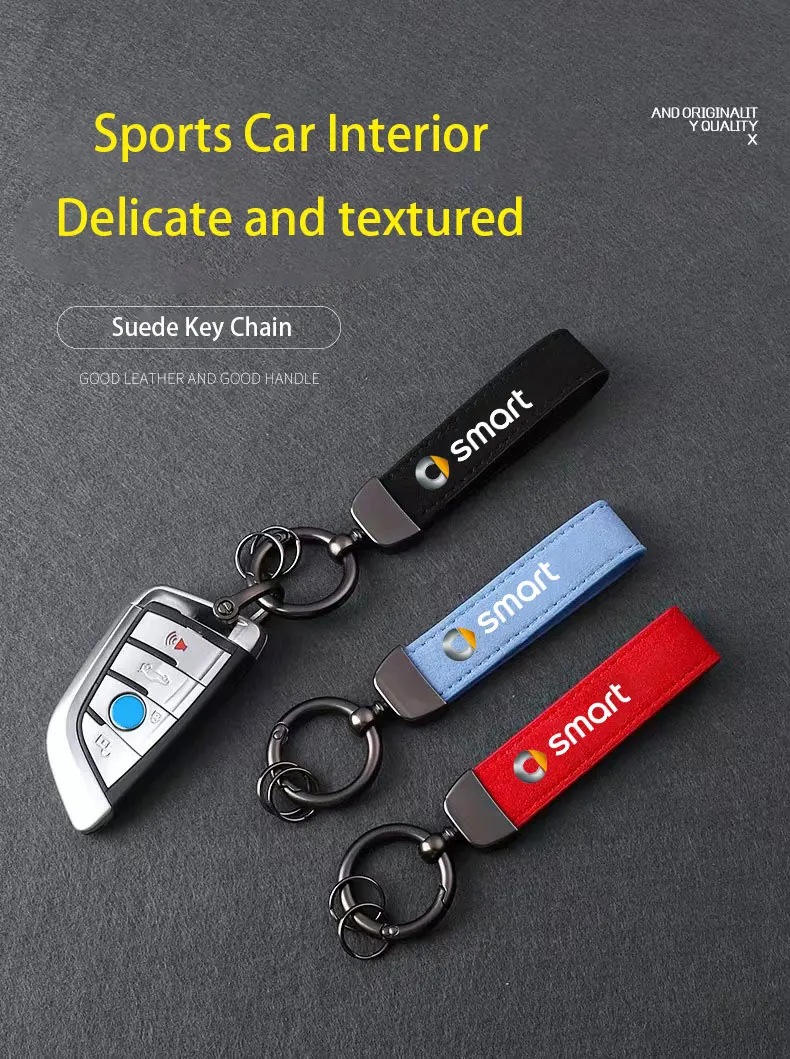 High-Grade-Leather-Suede-Keychain-Car-Sport-Key-Ring-With-Horseshoe ...