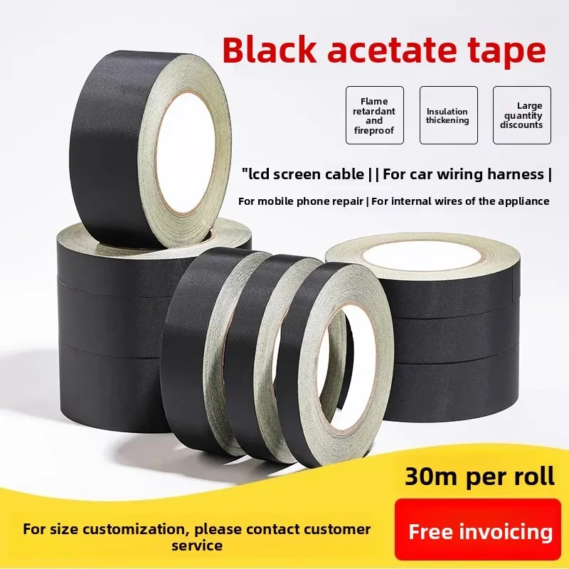 Black Acetate Tape, Acetate Insulation Cloth, Acetate Fiber Fabric Tape ...