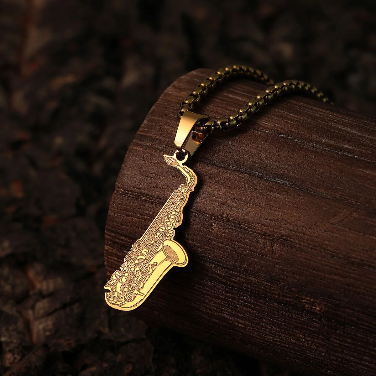 Chandler Sax Necklace Women Men Jewelry Stainless Steel Alto Saxophone ...