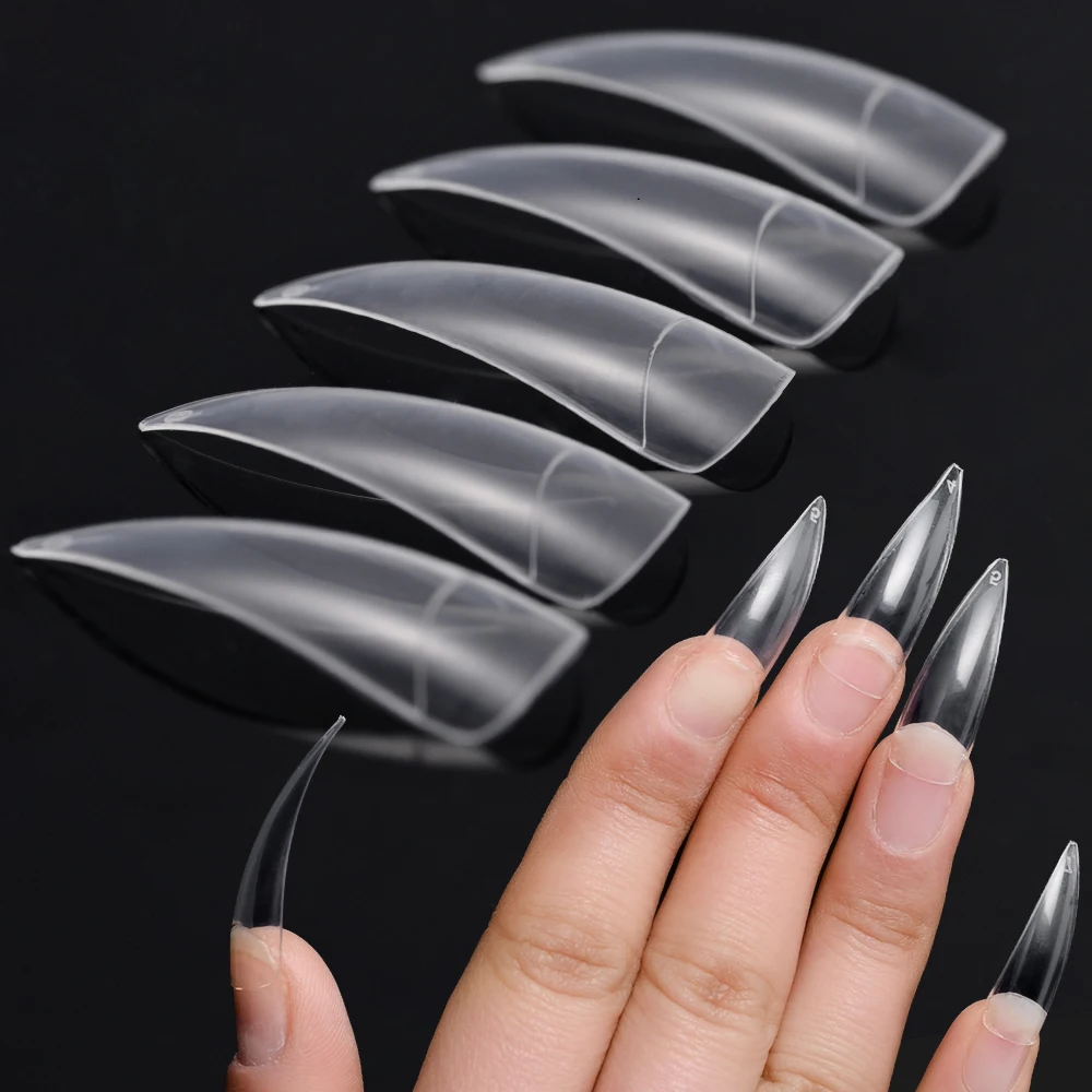 600pcs-Extra-Long-Hawk-Curved-Nail-Tips-Full-Cover-Eagle-Claw-Curve ...