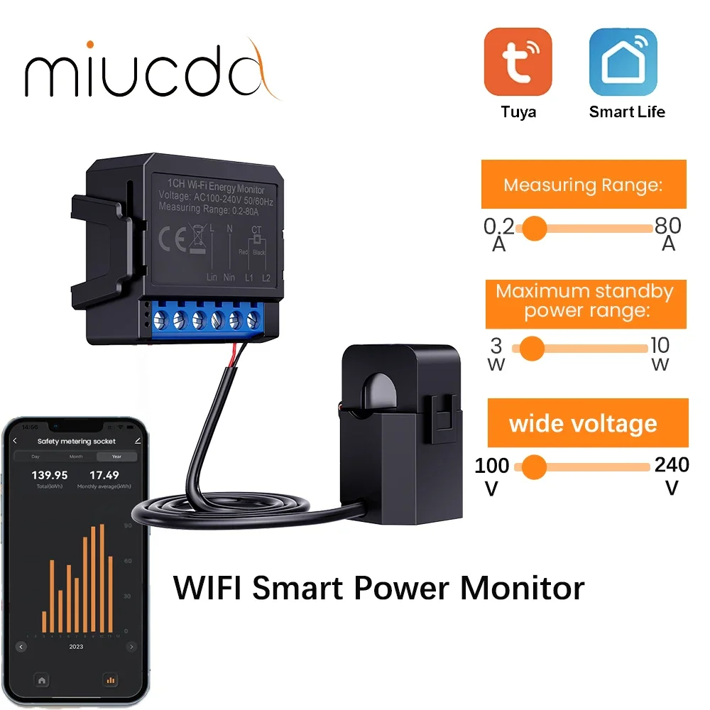 MIUCDA-Tuya-Smart-WiFi-Energy-Meter-for-AC110V-to-220V-with-CT-clip ...